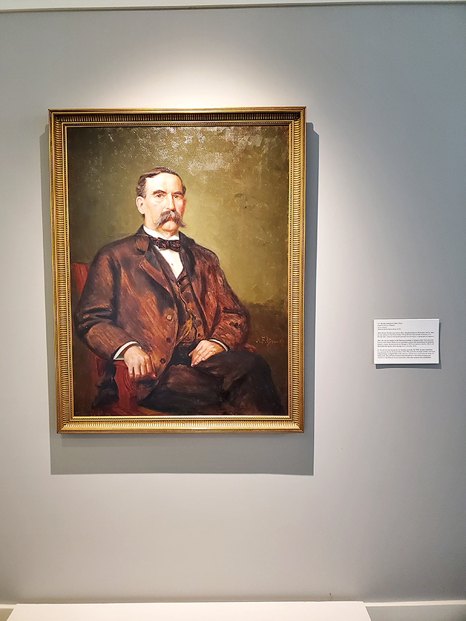 Meet the man behind the mansion: Isaac Ellwood, proving that a great mustache and business savvy go hand in hand.