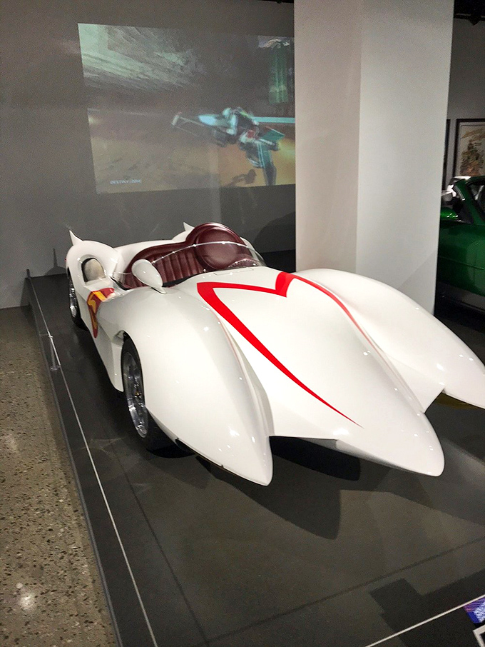 Go, Speed Racer, go! The Mach Five looks ready to take on Racer X and the whole Trixie fan club. Nostalgia, meet horsepower.