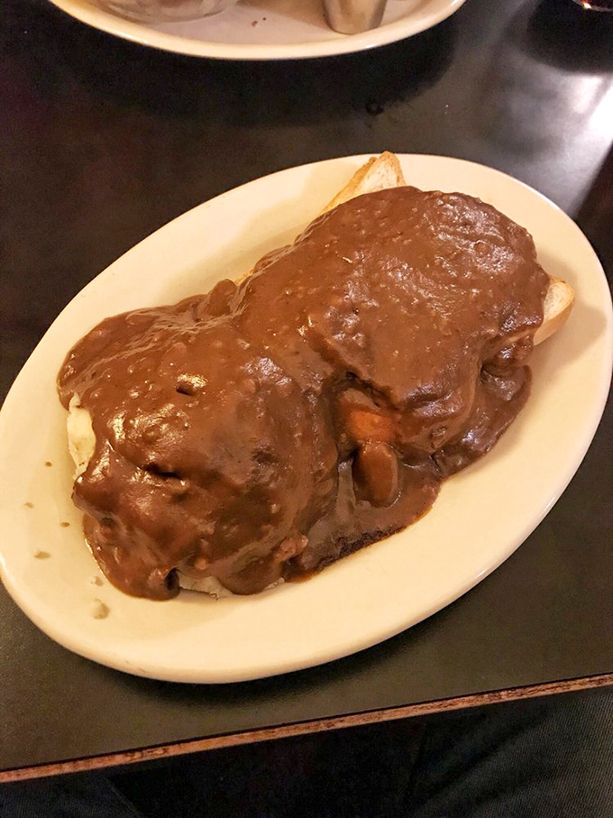 Meatloaf sandwich: Where comfort food meets handheld convenience. It's like a hug for your stomach.