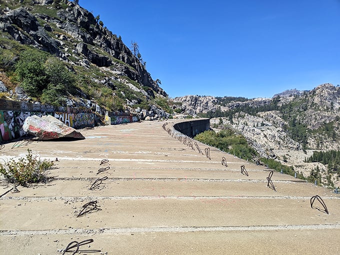 On top of the world, ma! This bird's-eye view of the tunnel puts things into perspective. It's a long way down!