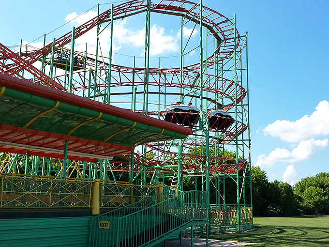 Hold onto your hats, folks! This roller coaster's loops and twists are more exhilarating than finding an extra fry at the bottom of the bag. Prepare for a ride that'll turn your world upside down – literally!