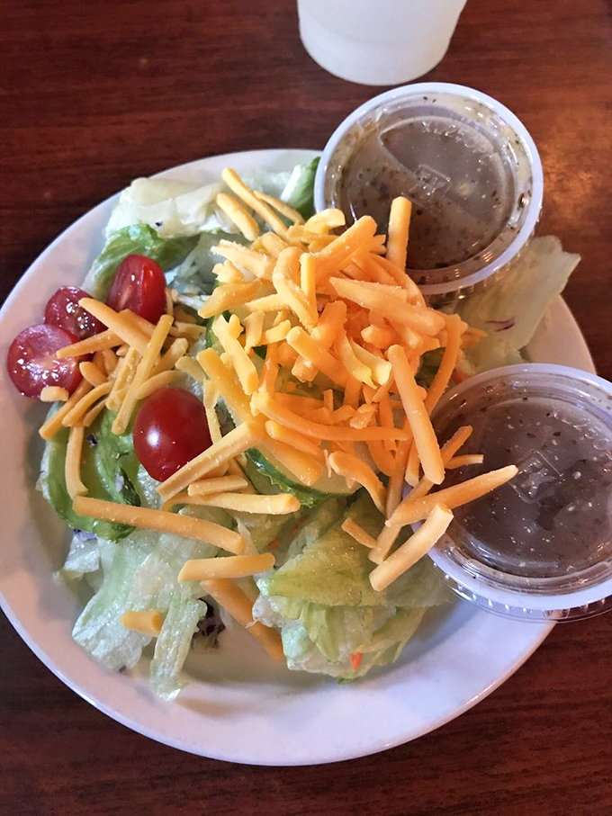 Even salad skeptics will tip their hats to this fresh ensemble. It's like a opening act that steals the show.