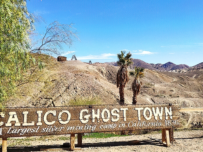 "Calico Ghost Town" &ndash; where the spirits are friendly and the only thing haunting you is the urge to pan for gold.