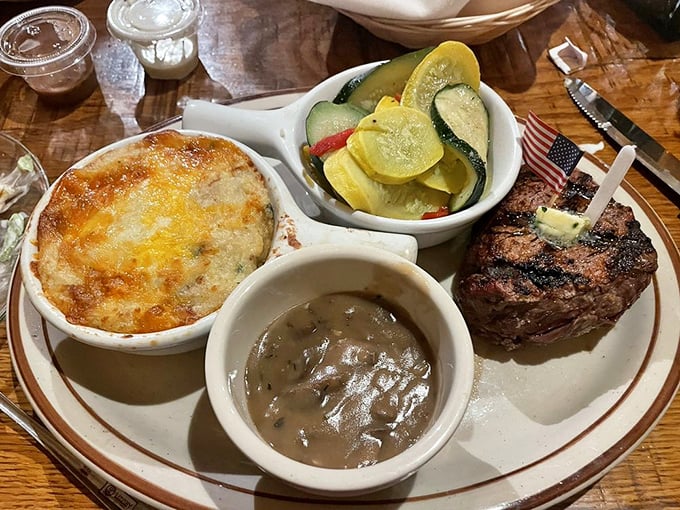 This tenderloin is so tender, it practically cuts itself. Paired with those sides? It's a full-fledged flavor fiesta!