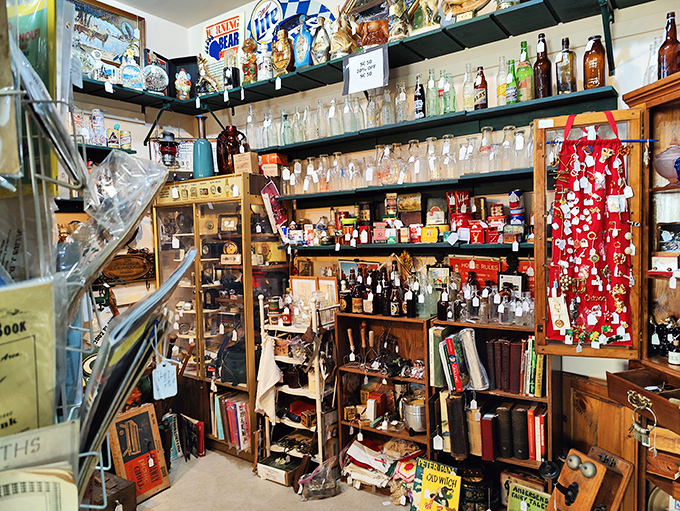 Organized chaos or chaotic organization? This corner is a collector's dream and a minimalist's nightmare. Treasure hunting at its finest!