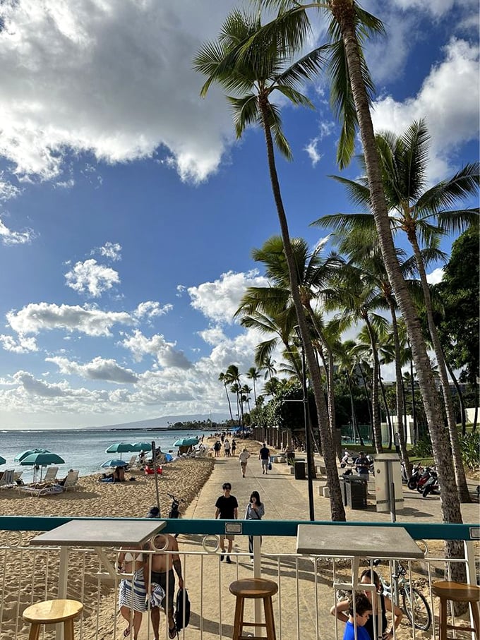 Beach, please! This slice of paradise is the perfect backdrop for your steak-fueled adventures.