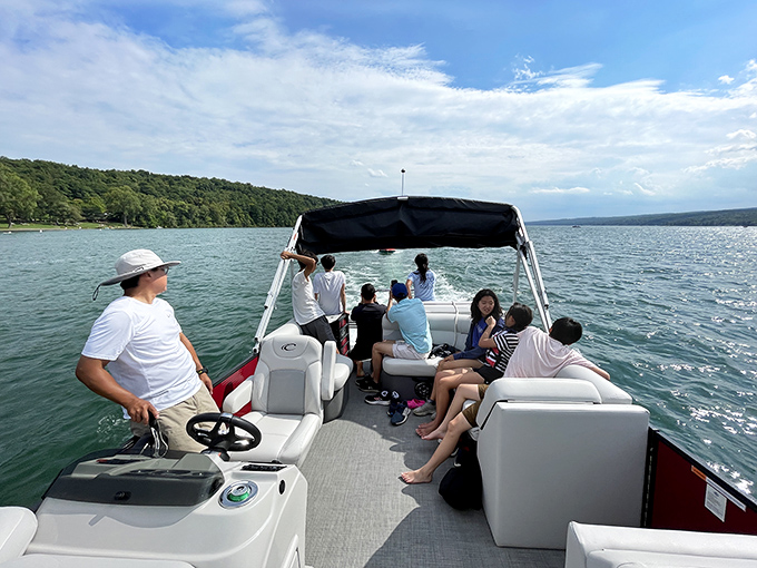 All aboard the SS Good Times! This boat's not just crossing Keuka Lake; it's sailing straight into memory-making territory.