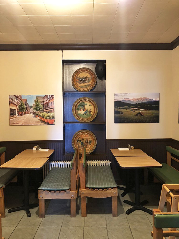 Slide into these booths and prepare for a feast! It's like your own private chicken kingdom, complete with a checkered tablecloth throne.