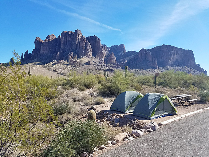 Camping with a view! These tents have front-row seats to nature's own IMAX screen. Who needs five-star hotels when you've got a million-star sky?