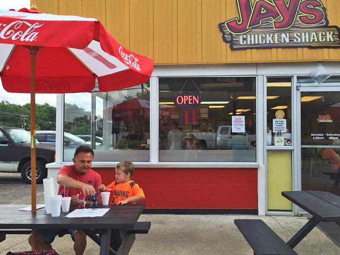 Family time, Jay's style! Nothing brings generations together quite like the promise of crispy, juicy chicken and frosty Coca-Cola.