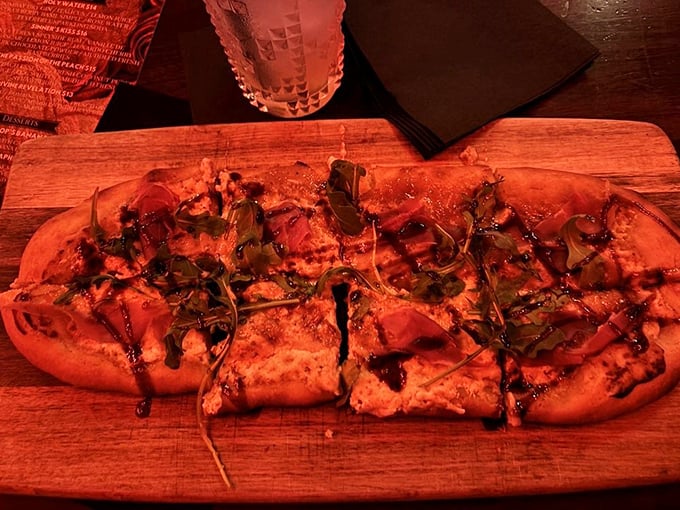 Who knew sin could look so delicious? This flatbread is temptation on a plate, begging to be devoured. Resistance is futile!