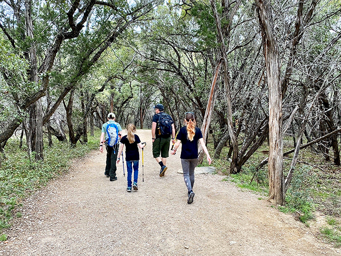 Family bonding, one step at a time! These hikers prove that sometimes, the best family therapy is a good trail and some fresh air.