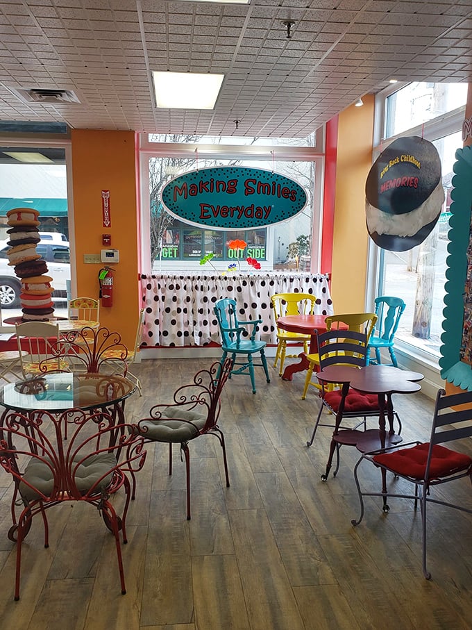 Pull up a chair! This whimsical dining area is the perfect spot to contemplate life's big questions, like "Can I eat just one more?"