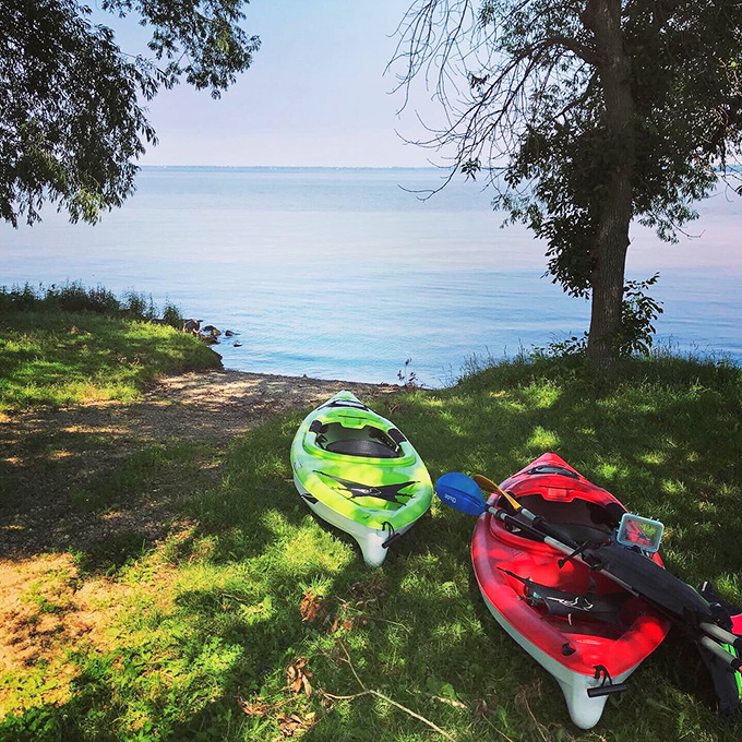 Kayaking at High Cliff: where you can paddle your way to serenity. It's like yoga, but with better views and more arm workout.