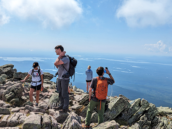 The Knife Edge: Maine's version of a tightrope walk, where the views are so spectacular, you might forget to be terrified.