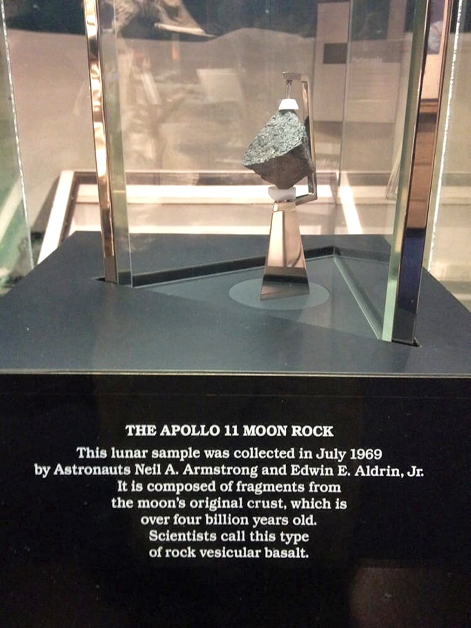 "The ultimate souvenir: A piece of the moon that's older than your great-great-great-grandparents!" This lunar sample, collected by Armstrong himself, is a tangible piece of cosmic history.