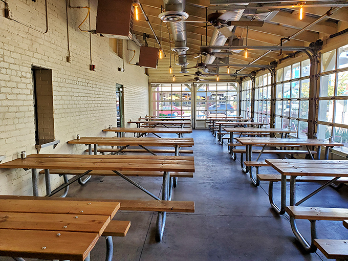 Al fresco feast! Joe's outdoor seating area is perfect for those who like a side of sunshine with their BBQ.