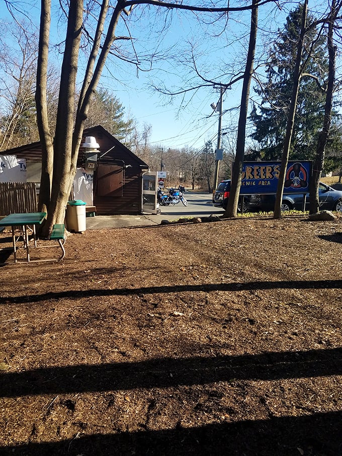 Dine al fresco in nature's embrace. This picnic area is perfect for enjoying your feast with a side of fresh air.