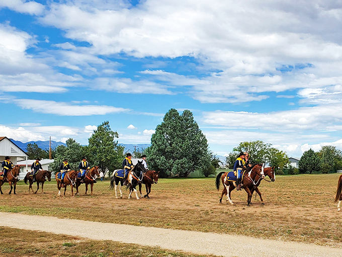 Giddy up! These reenactors bring the cavalry to life, minus the uncomfortable saddle sores.