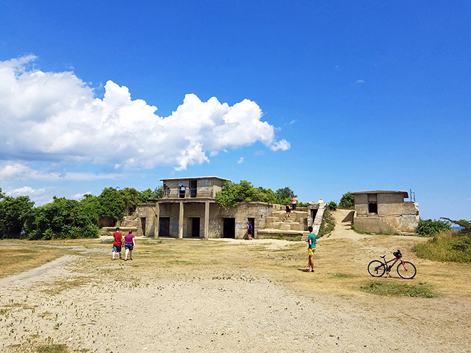Time's canvas on display! Sun-bleached stones tell tales of grand parties and whispered secrets. If these walls could talk, they'd be bestselling authors.