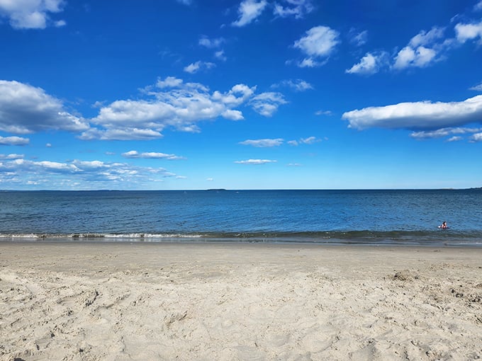 Beach, sky, and endless possibilities. This view is better than any big-screen TV - and the only remote you need is your imagination.