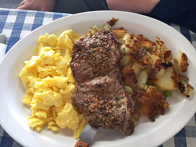 Steak for breakfast? Yes, please! This plate is a carnivore's dream and a sure-fire way to conquer the day ahead.