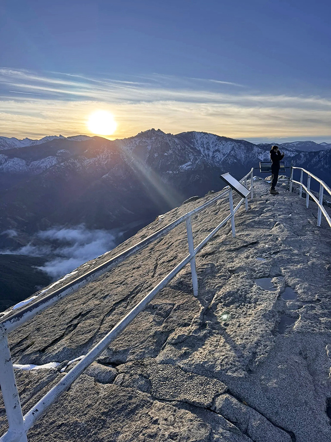 Sunrise or nature's own light show? Either way, this view from Moro Rock is better than any alarm clock wake-up call.