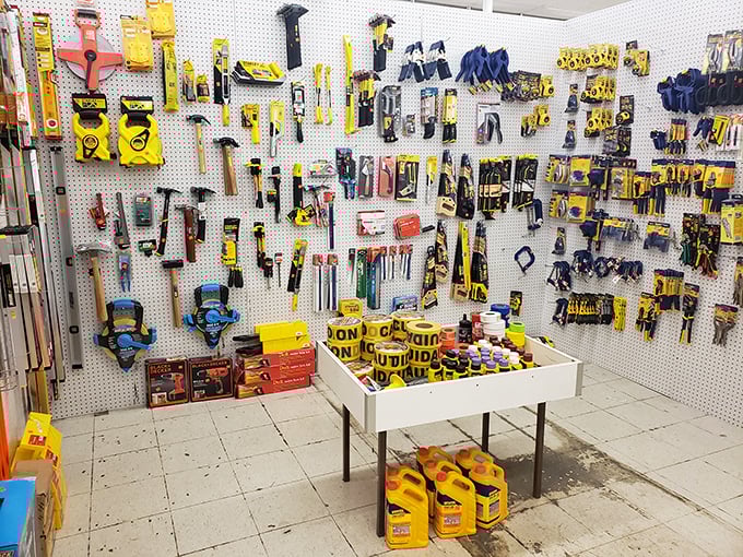 Tool time extravaganza! This booth is like Tim "The Tool Man" Taylor's fantasy come to life, minus the grunting and emergency room visits.