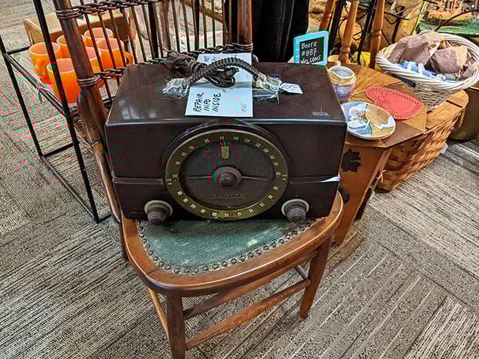 Tune in to nostalgia with this blast from the past! This vintage radio might not play Spotify, but it's guaranteed to look cooler than any smart speaker.