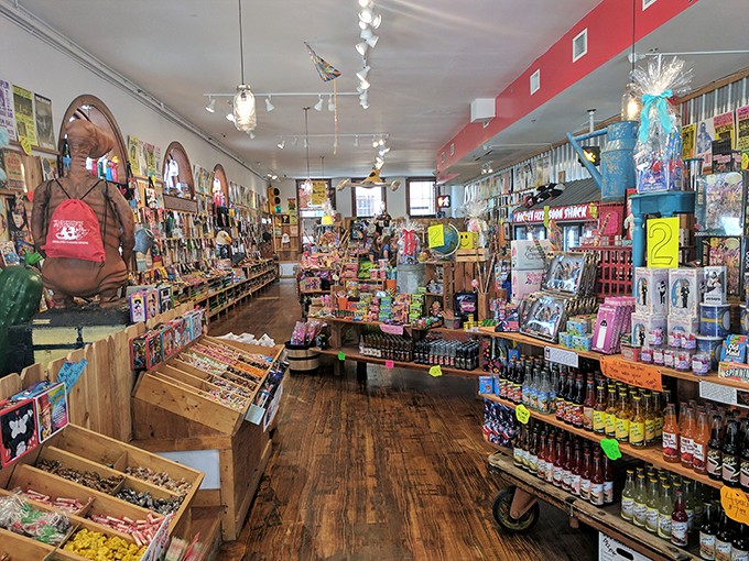 Organized chaos or sugar-coated symphony? This display is a masterpiece of confectionery conducting.