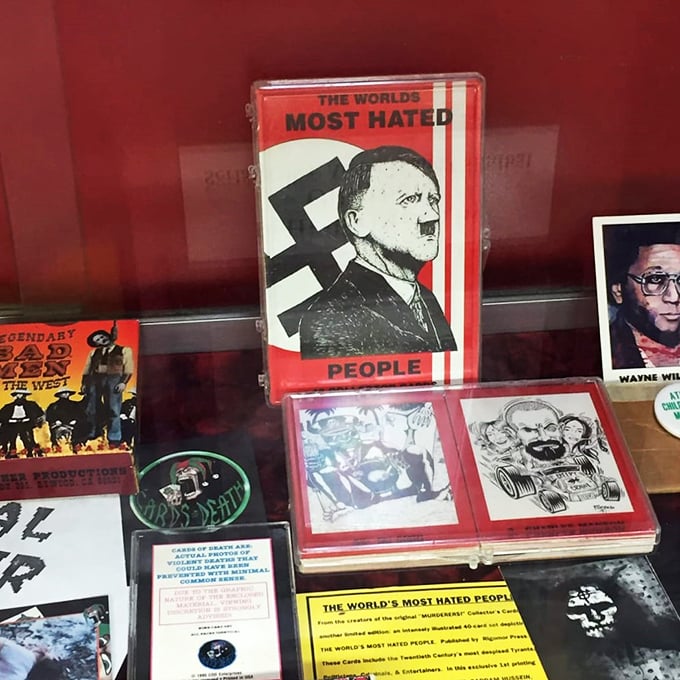 History's most infamous faces, all in one place. It's like a "Who's Who" of humanity's dark side, trading cards edition.