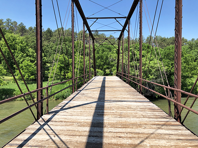 "Bridging the gap between expectation and reality!" This rustic crossing offers more thrills than your average Nebraska overpass.