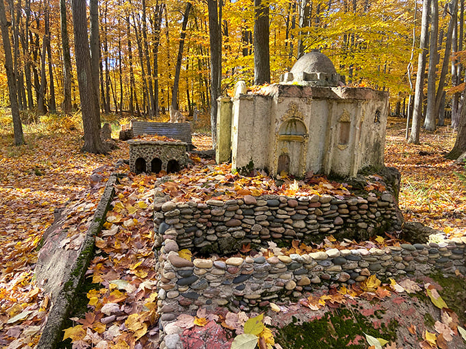 Concrete jungle where dreams are made of... stone. These figures seem caught in an eternal game of "Red Light, Green Light."