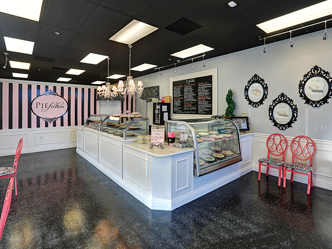 The counter of temptation, where willpower goes to die. It's like a museum of edible art, but you're encouraged to touch... and taste!