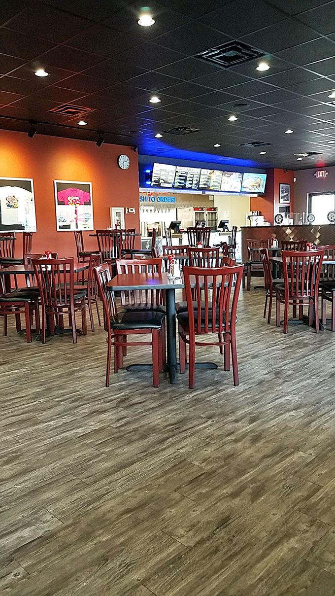 A dining area that says, "Come for the food, stay for the cozy vibes." It's like your favorite aunt's kitchen, supersized.