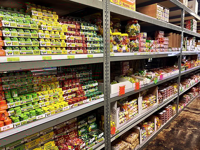 A display that puts art galleries to shame! Who needs Van Gogh when you've got perfectly arranged rows of colorful confections?