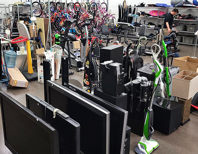 "From retro stereos to gadgets you can't quite name, it's like a museum of tech evolution. Back to the Future, anyone?"