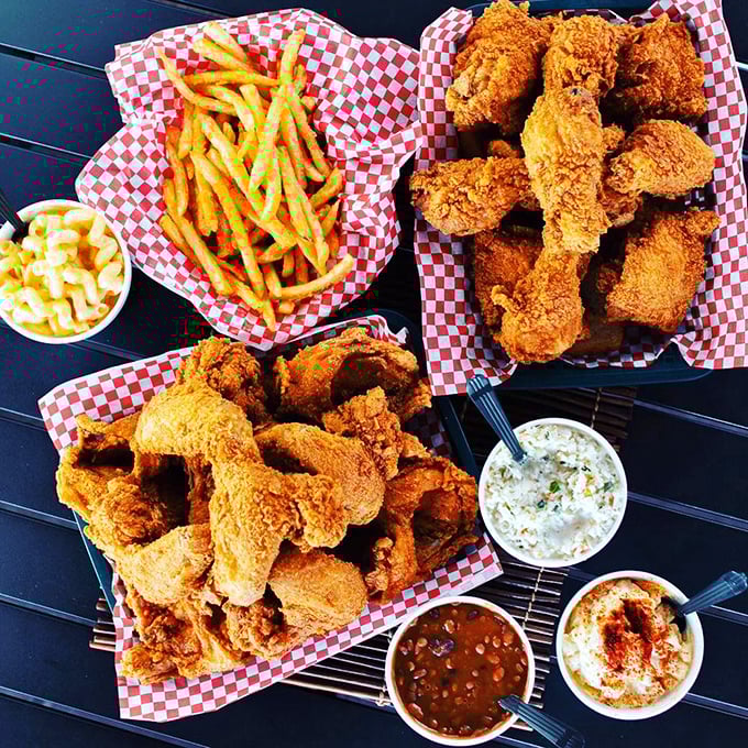 Family-style feast alert! This spread is big enough to feed the Brady Bunch and tasty enough to make them forget about Marcia for a minute.