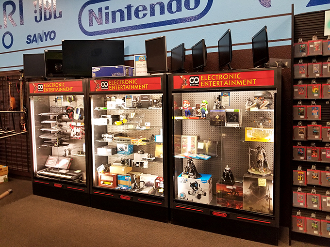 Gadget graveyard or tech treasure trove? Bookmans' electronics section is a nostalgic journey through the evolution of entertainment.