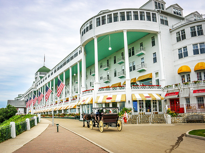 The Grand Hotel: where porch-sitting is an Olympic sport and rocking chairs are the preferred mode of time travel.