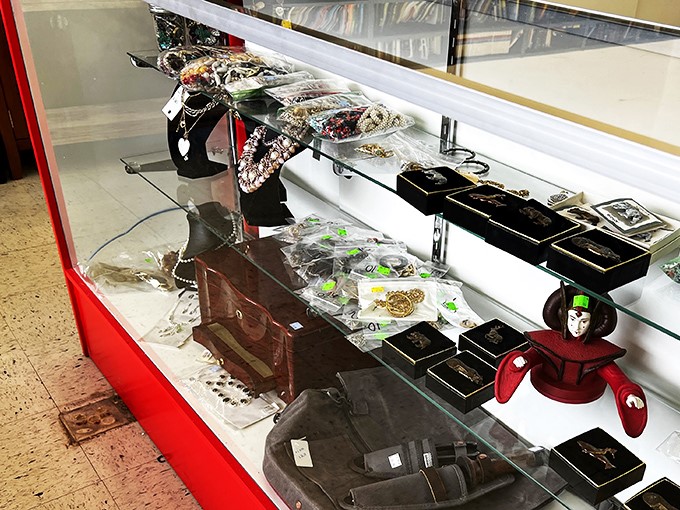 All that glitters is not gold, but it's probably on sale! This jewelry counter is a treasure chest for the savvy pirate.