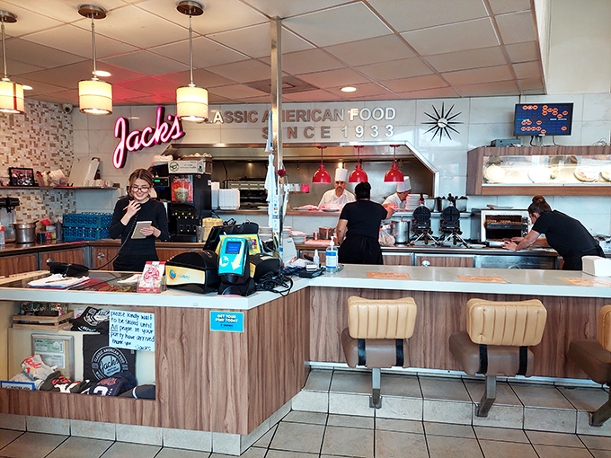 Where the magic happens! Jack's kitchen is a culinary command center, orchestrating a symphony of sizzles and aromas.