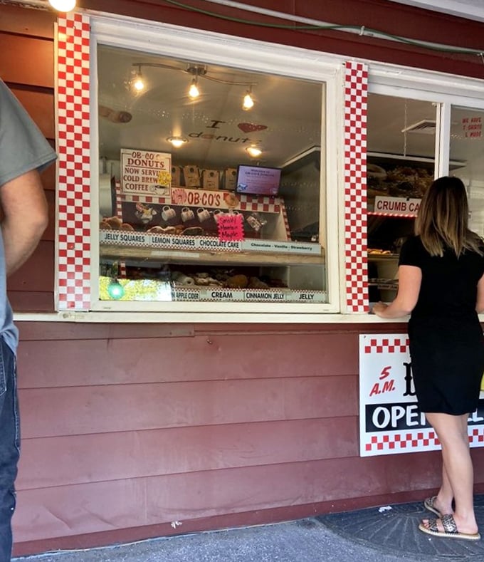 Decision time at the donut oasis! Choosing your perfect ring might be the hardest &ndash; and most delicious &ndash; task you'll face all day.