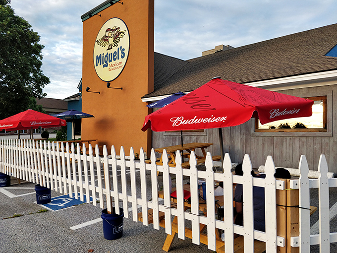 Alfresco fiesta, anyone? Miguel's outdoor seating area is perfect for soaking up some vitamin D with your vitamin T(aco).