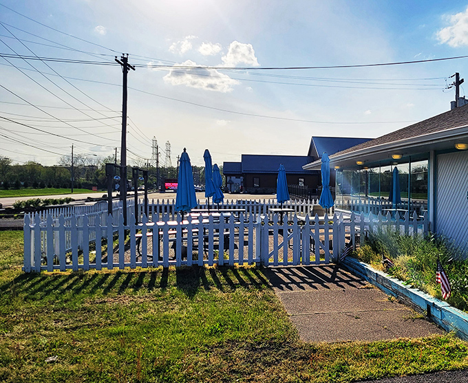 Alfresco dining, 50s style! Bask in the Ohio sunshine while you feast &ndash; just watch out for any T-Birds or Pink Ladies cruising by.