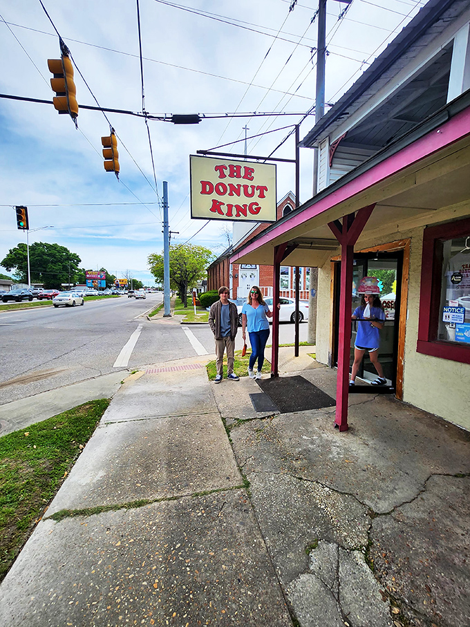 Small-town charm, big-time flavor! The Donut King stands proud, a sugary sentinel guarding the intersection of Main and Delicious.