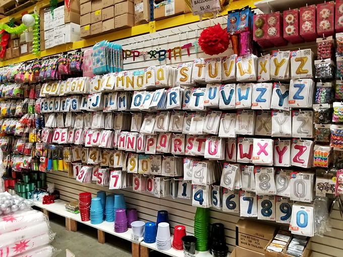 It's raining... piñatas? This colorful canopy of party favors is like a festive forest, each character promising a cascade of treats.