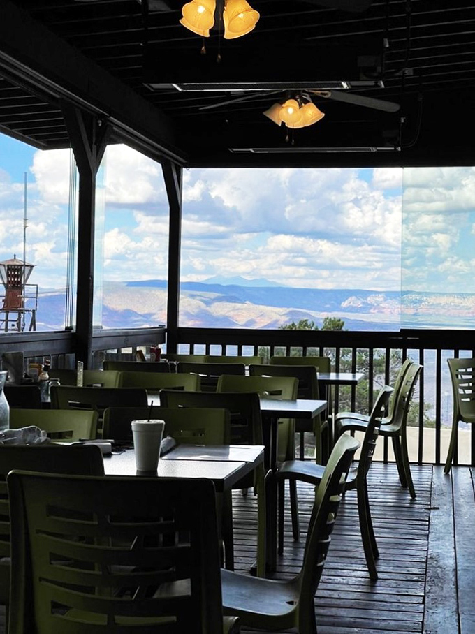 Room with a view! Enjoy your haunted meal with a side of breathtaking vistas. Who knew the afterlife could be so scenic?