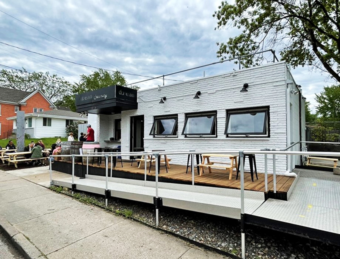 Patio paradise! This outdoor oasis is the perfect spot to savor your scoops while soaking up some Minnesota sunshine.