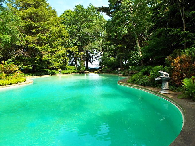 Who needs a beach when you have this oasis? This pool is so inviting, I can almost hear the distant echoes of Gatsby-esque parties.